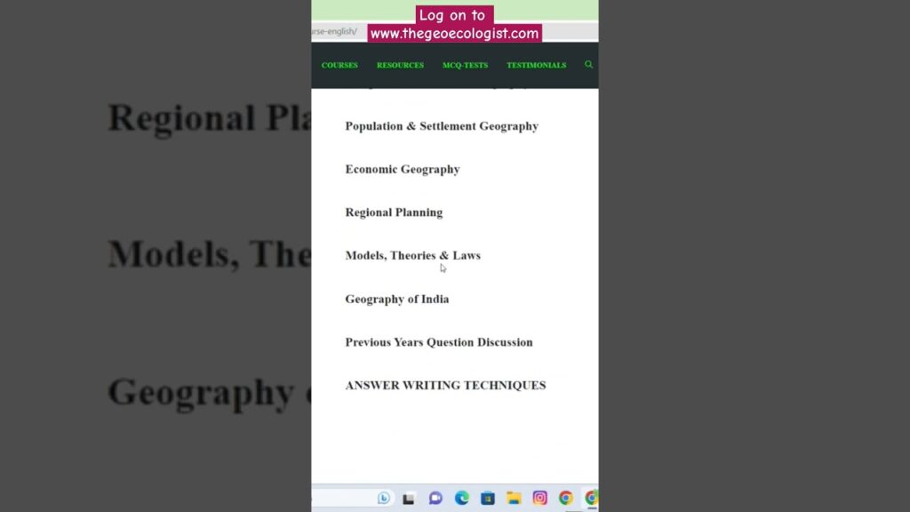 Geography Optional Course-UPSC 2024- TheGeoecologist #shorts - TheGeoecologist