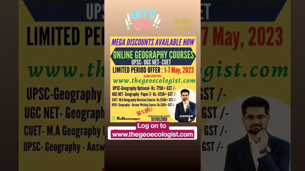 Geography Optional UPSC- UGC NET Geography - CUET #shorts - TheGeoecologist