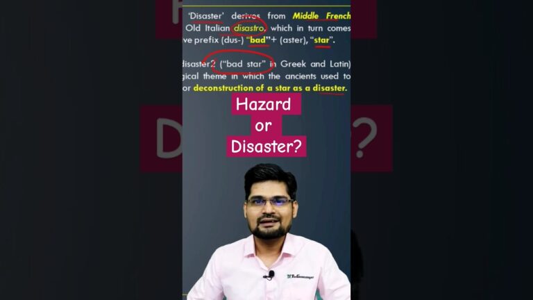 Difference between Hazards and Disasters- upsc #shorts - TheGeoecologist