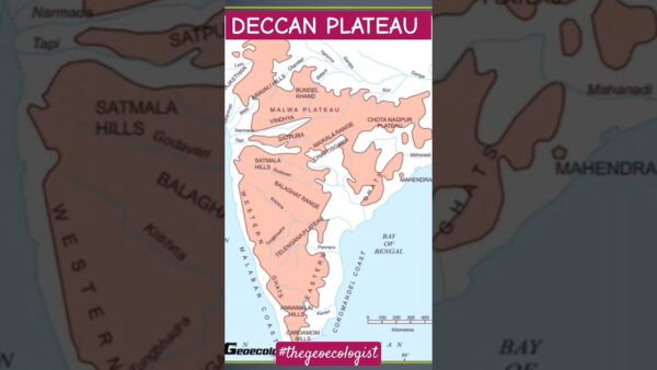Deccan Plateau - Structure & Formations #upsc #shorts - TheGeoecologist