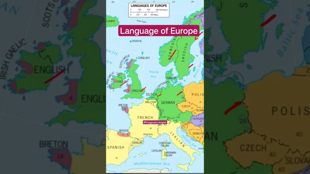 Languages of Europe - European Languages #upsc #shorts - TheGeoecologist