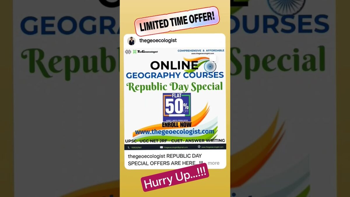 Geography Optional Course-thegeoecologist #ugcnetjrf #upsc #shorts - TheGeoecologist