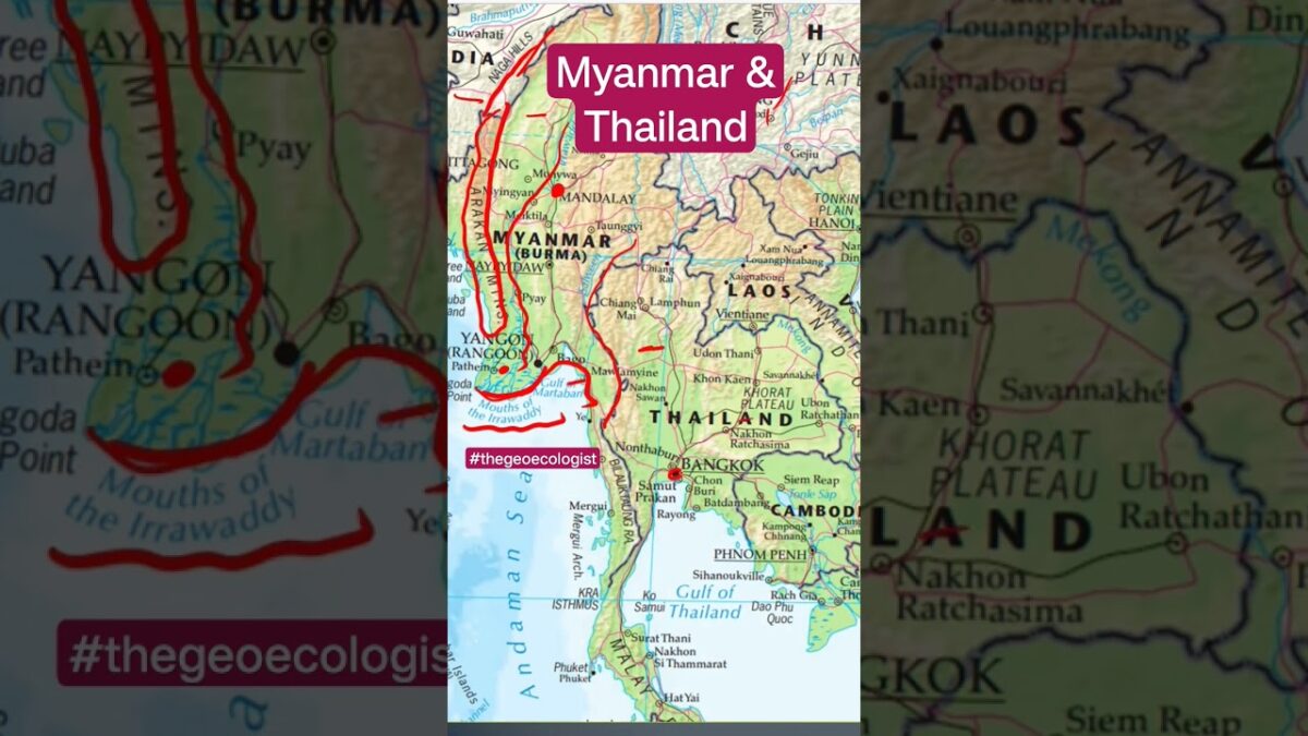 Geography of Myanmar - Geography of Thailand #upsc #shorts ...