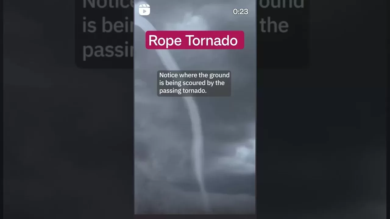 Rope Tornado- Twister #climatology #shorts - TheGeoecologist