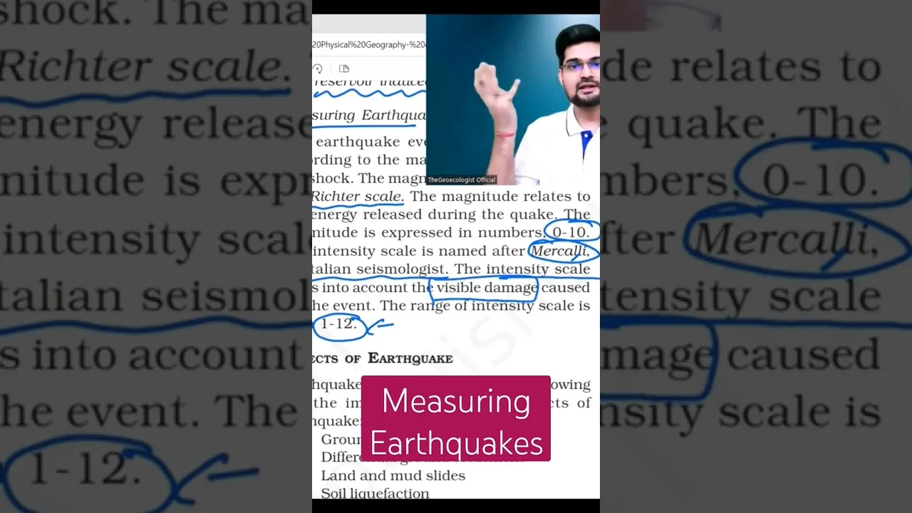 Measuring Earthquakes- Richter & Mercalli Scale #shorts - TheGeoecologist