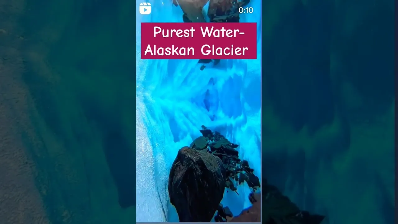 Purest Water- Alaskan Glacier #viral #waterresources #glacier #shorts ...