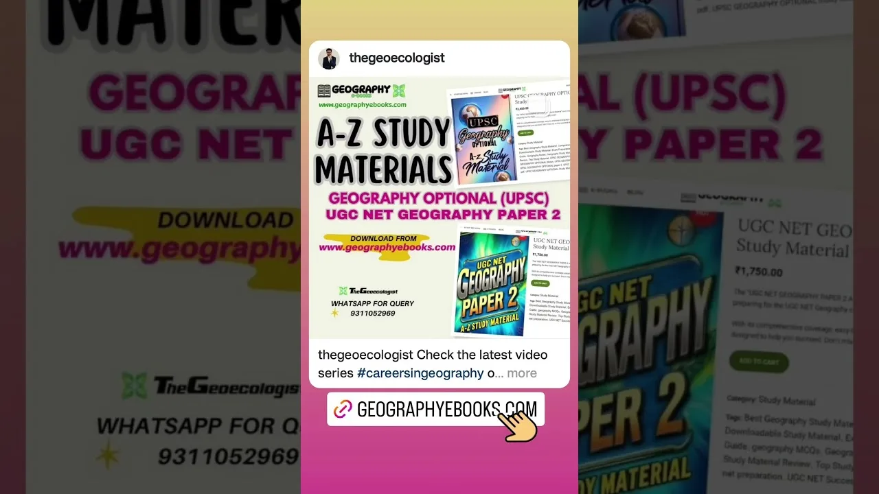 Best study materials for upsc geography optional #upsc #shorts - TheGeoecologist
