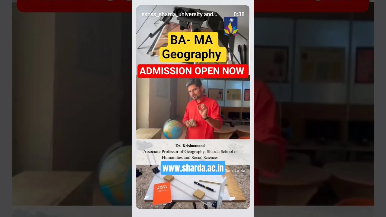 MA Geography Admission Open #shardauniversity #shorts - TheGeoecologist
