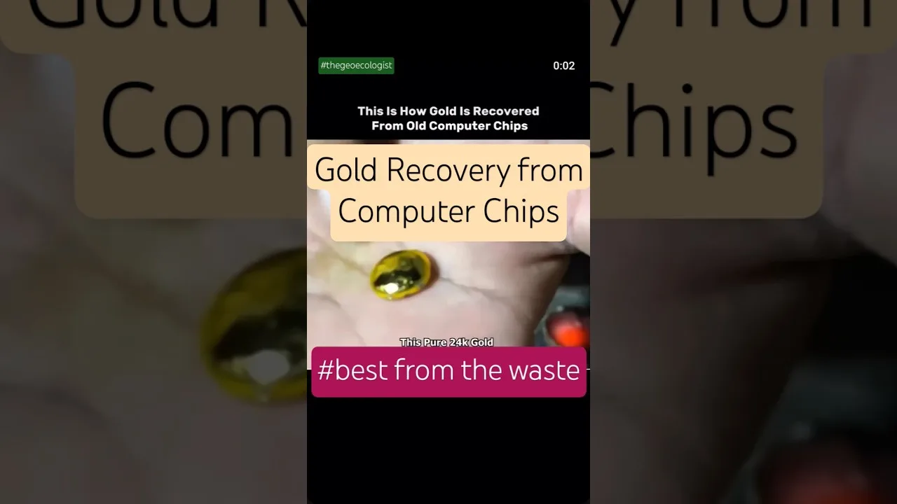 Recycling gold from old computer chips #viralvideo #gold #shorts ...